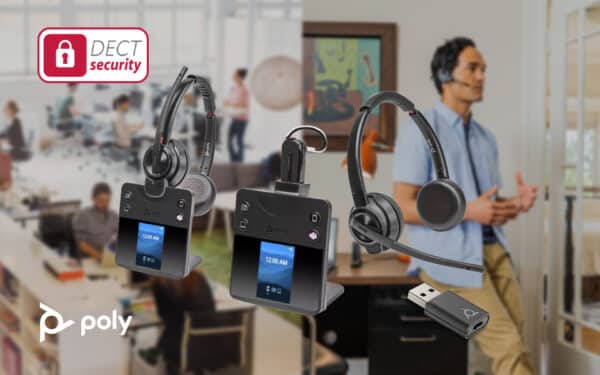Neue Poly Savi DECT-Headsets für Büro und Homeoffice